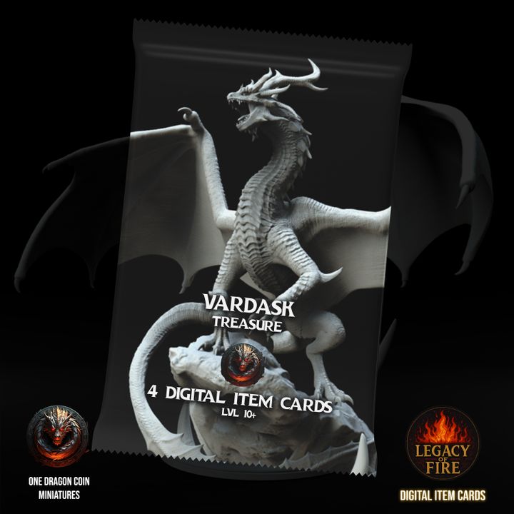 3D Printable Vardask, Fire Dragon Queen - COLLECTION by One Dragon Coin ...