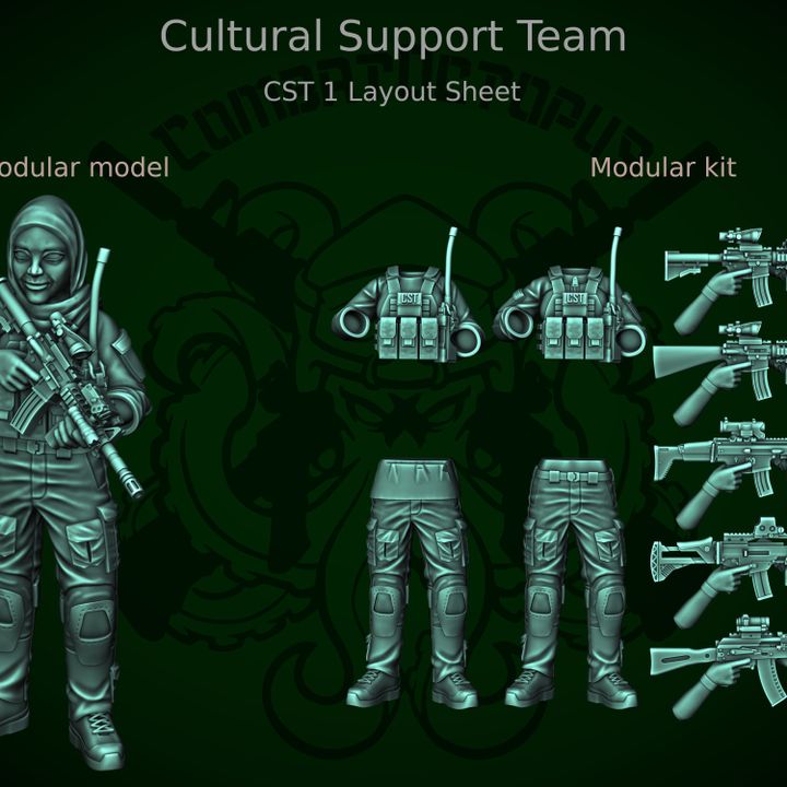 3D Printable Patreon pack 46 - June 2025 - Cultural Support Team by ...