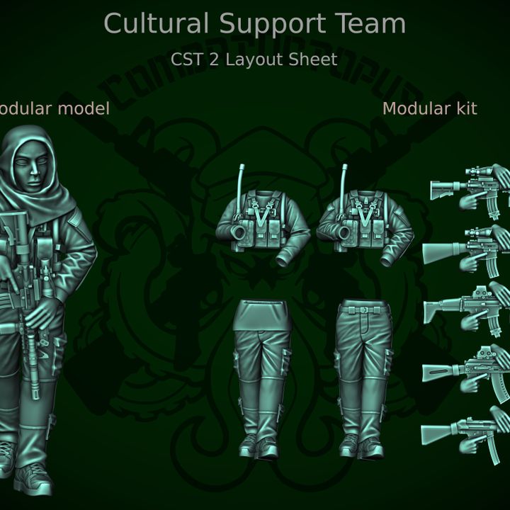 3D Printable Patreon pack 46 - June 2025 - Cultural Support Team by ...