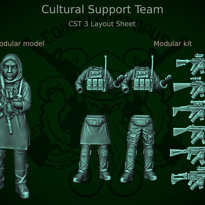 3D Printable Patreon pack 46 - June 2025 - Cultural Support Team by ...