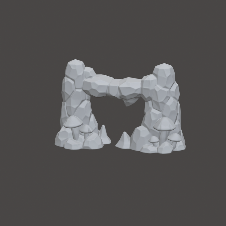 3D Printable Goblin Cave - Cave Bridge by Battle Bits Studio