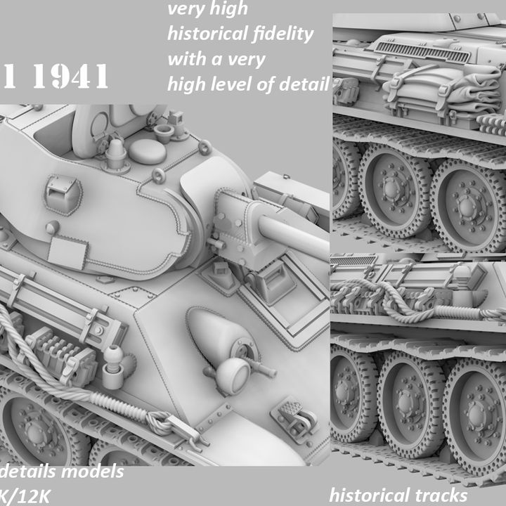 3D Printable T34-76 M41 1941 by Counlane Models