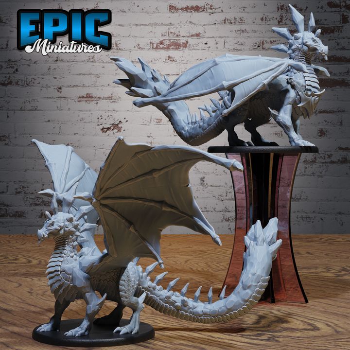 3D Printable Amethyst Dragon Young / Drake Creature / Flying Dragonborn ...
