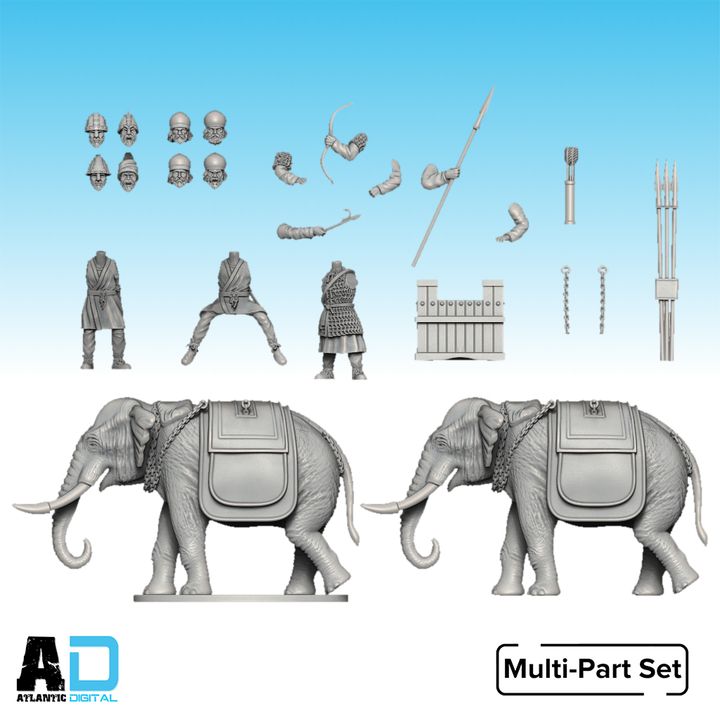 3D Printable Sassanid War Elephant by Wargames Atlantic