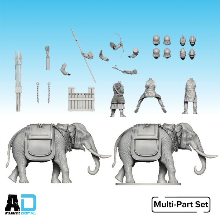 3D Printable Sassanid War Elephant by Wargames Atlantic