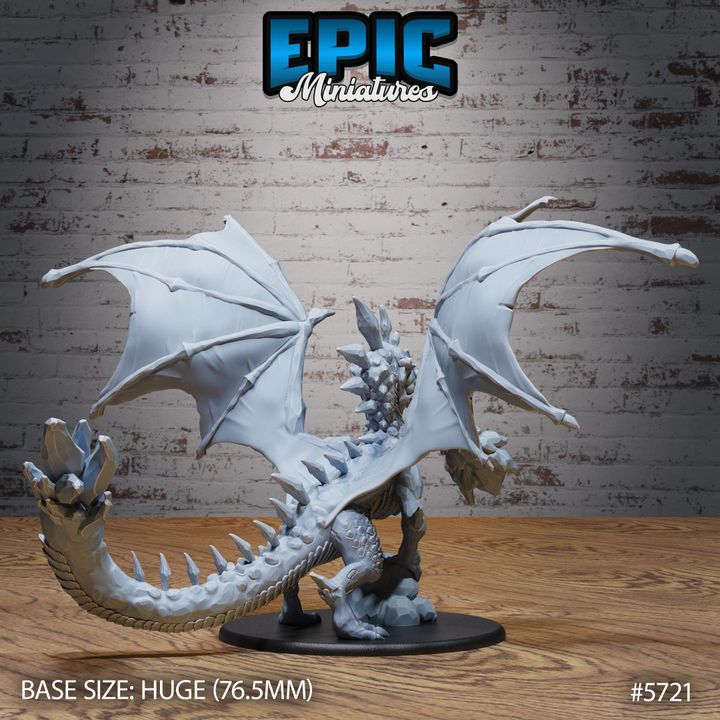 3D Printable Amethyst Dragon Set / Drake Creature / Flying Dragonborn ...