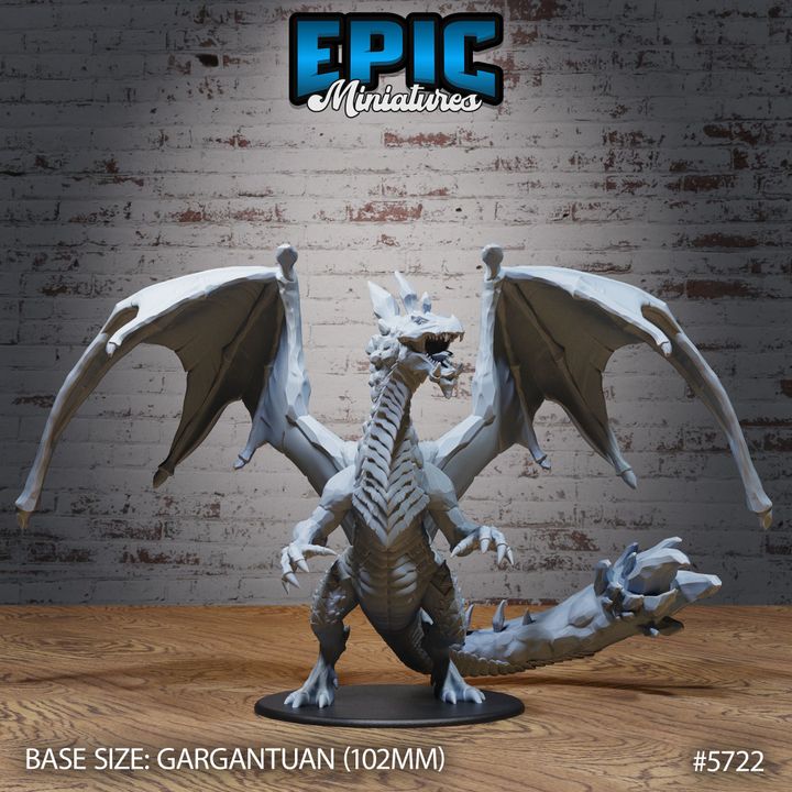 3D Printable Amethyst Dragon Set / Drake Creature / Flying Dragonborn ...