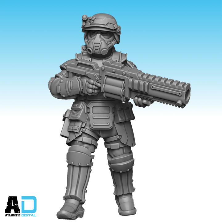 3D Printable Ooh Rah Shock Troops by Wargames Atlantic
