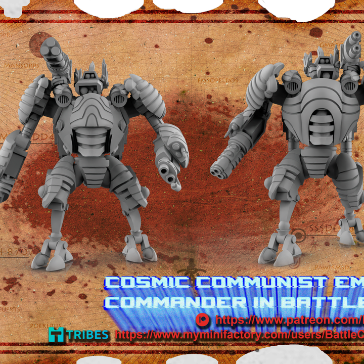 3D Printable Cosmic Communist Empire Commander in Battle Armour by ...