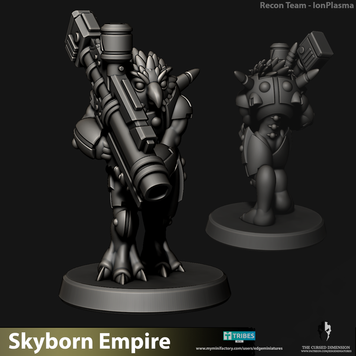 3D Printable Recon Team - Skyborn Empire - 28mm by Edge Miniatures