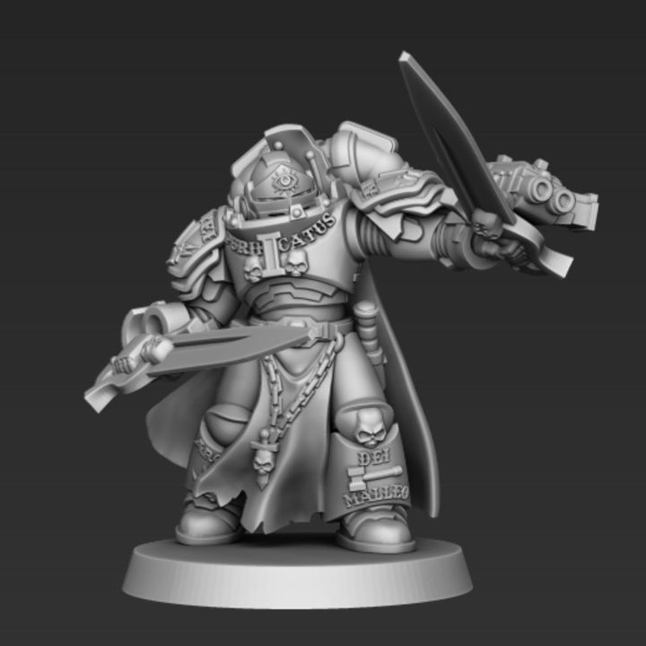 3D Printable Silver Wardens Legio Purificatus by Chad Hoverter