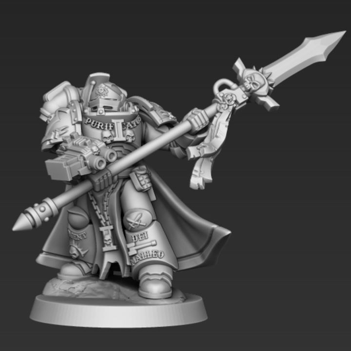 3D Printable Silver Wardens Legio Purificatus by Chad Hoverter