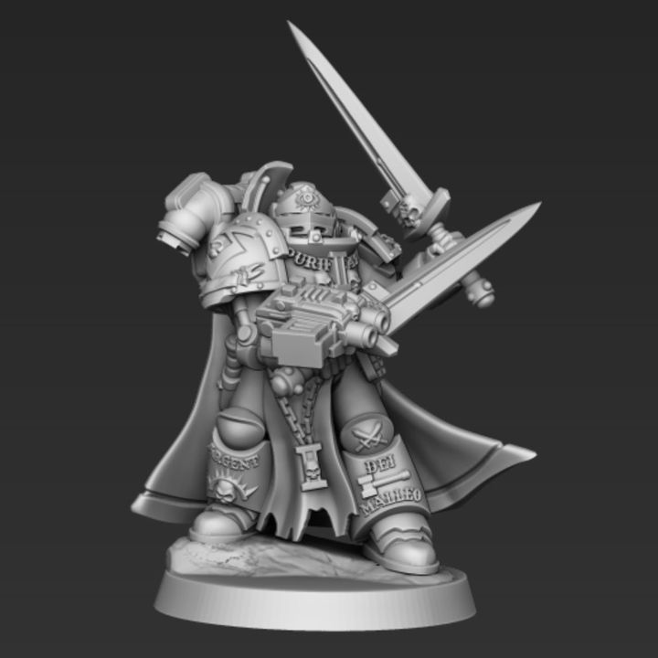3D Printable Silver Wardens Legio Purificatus by Chad Hoverter