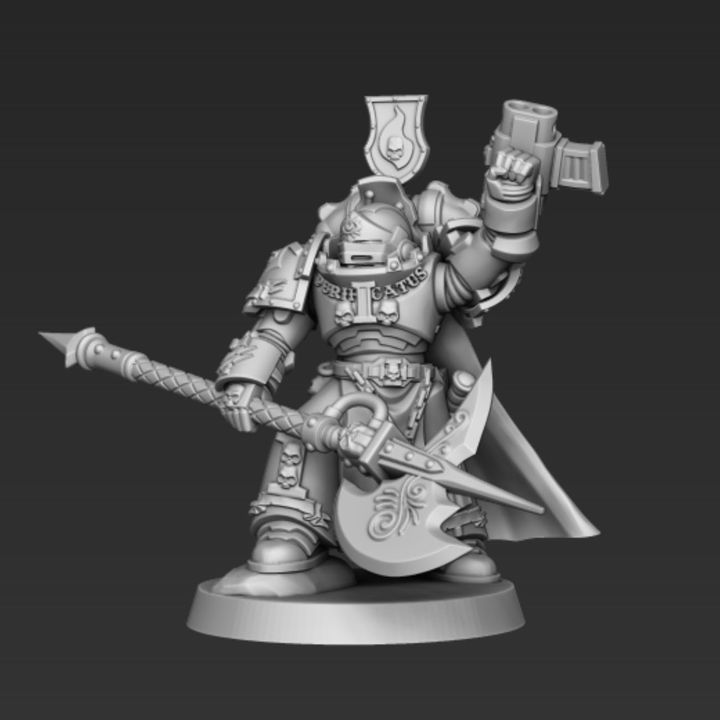 3D Printable Silver Wardens Legio Purificatus by Chad Hoverter