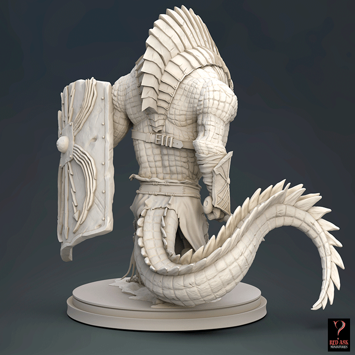 3D Printable Secutor Crocodile by RedAskMiniatures