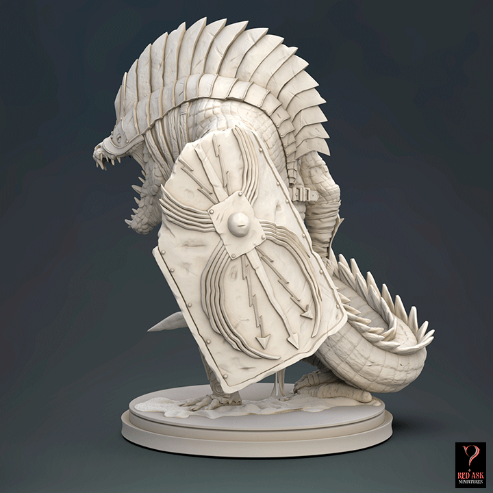 3D Printable Secutor Crocodile by RedAskMiniatures