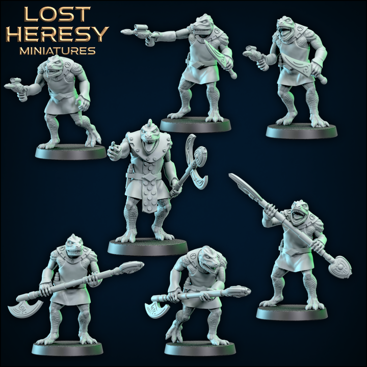 3D Printable Gorak Alien Lizardmen by Lost Heresy Miniatures