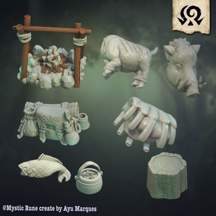 3D Printable RPG Camp - Pack 1 by Mystic Rune