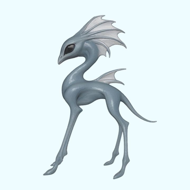 3D Printable Zephyrix – Ethereal Sky Drake by Fantasy Figures