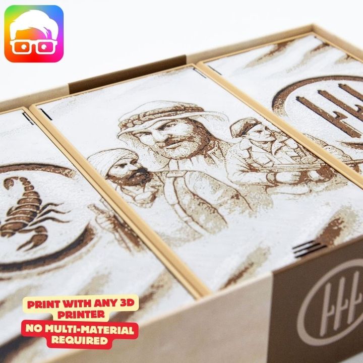 3D Printable Undaunted North Africa board game organizer by @ammedia3d ...