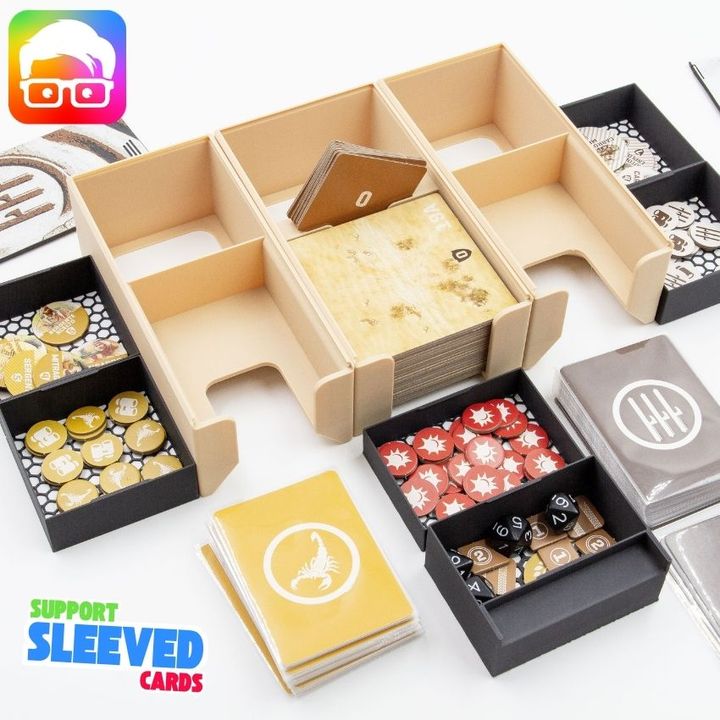 3D Printable Undaunted North Africa board game organizer by @ammedia3d ...