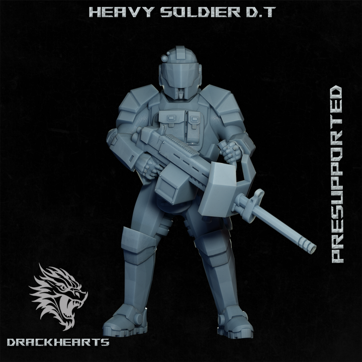 3D Printable Dominion Terran - Heavy Soldier by DrackHearts