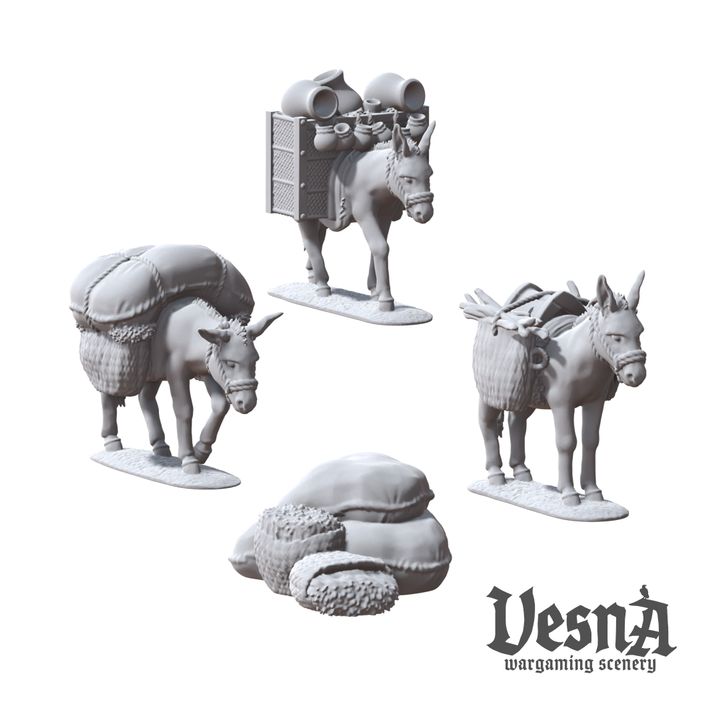 3D Printable PACK DONKEY by VESNA SCULPTS