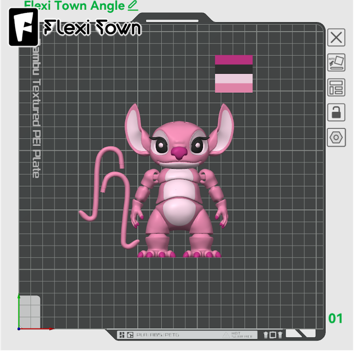 3D Printable Flexi Angle, Lilo & Stitch, Articulated fidget figure, 3mf ...