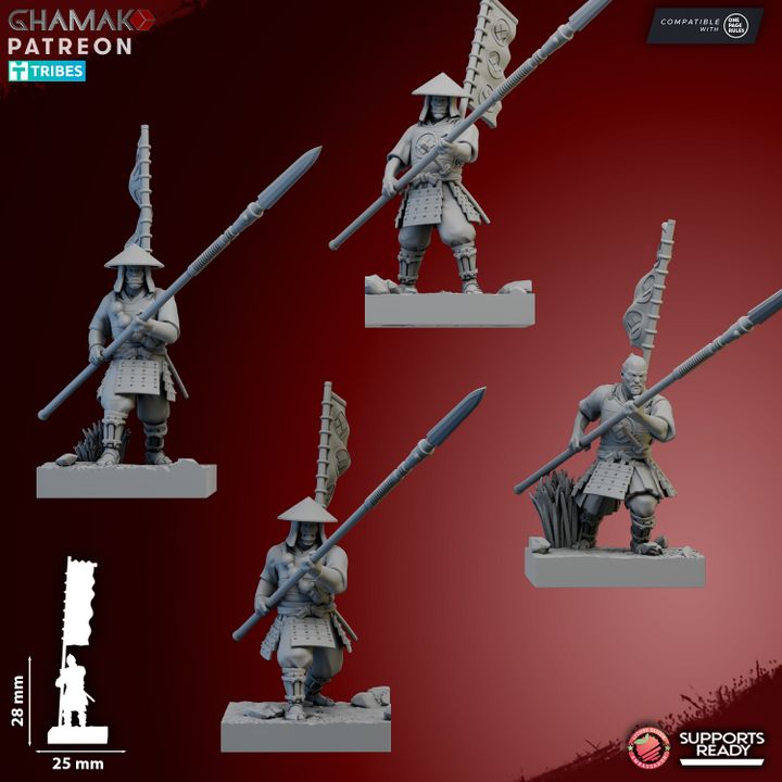 3D Printable Ashigaru Oda Yari by Ghamak