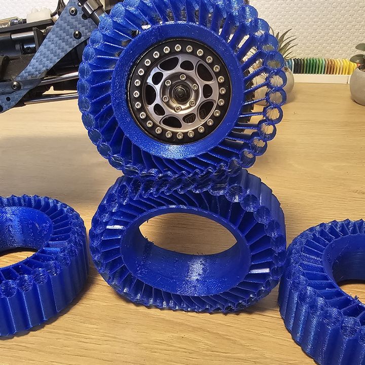 3D Printable 1.9" & 2.2" Wheel/Tire 2-stage Anti-foam Insert for RC ...
