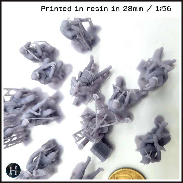 3D Printable 107mm M1938 Soviet heavy mortars squad with 15 crews (2 ...