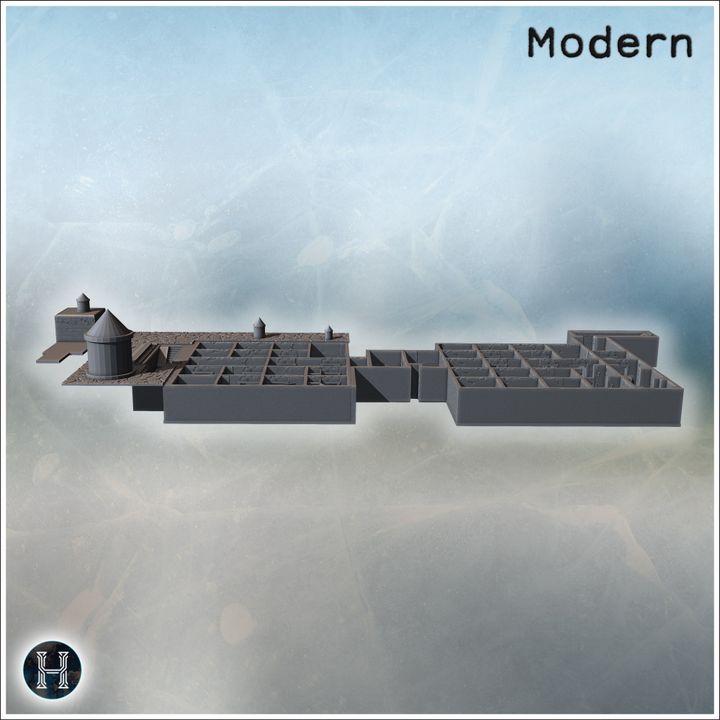 3D Printable Underground military complex with maze-like interior ...