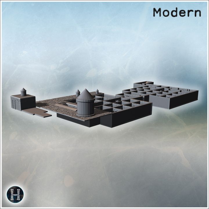 3D Printable Underground military complex with maze-like interior ...
