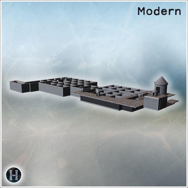 3D Printable Underground military complex with maze-like interior ...