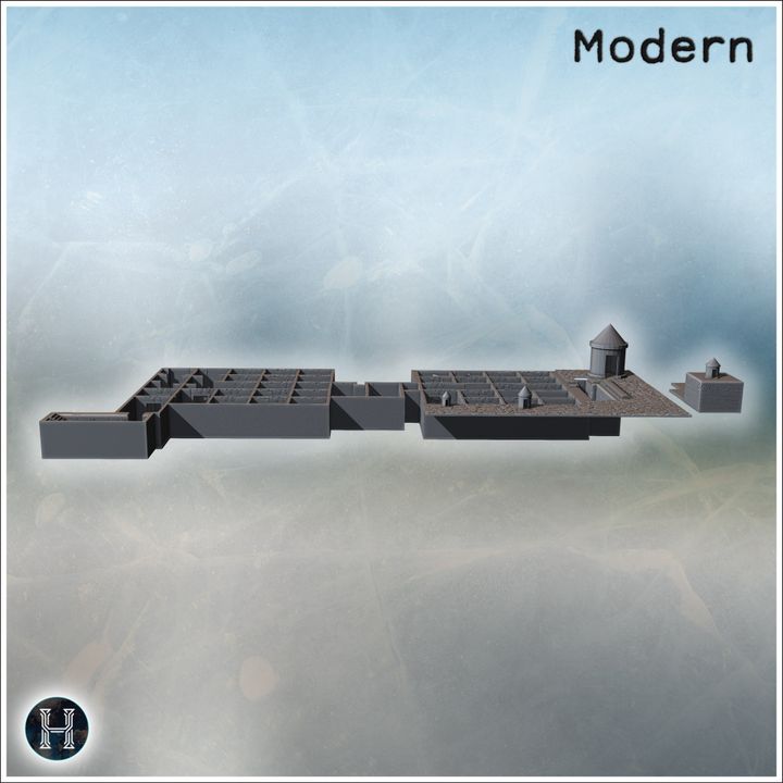 3D Printable Underground military complex with maze-like interior ...