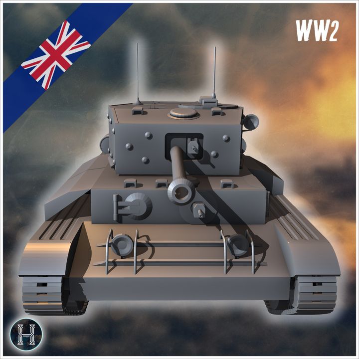 3D Printable Cromwell IV A27M British cruiser tank (2) - UK United WW2 ...