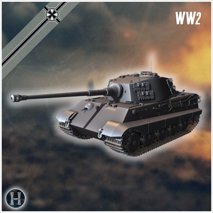 3D Printable King Tiger II 2 German heavy tank (4) - Germany Eastern ...