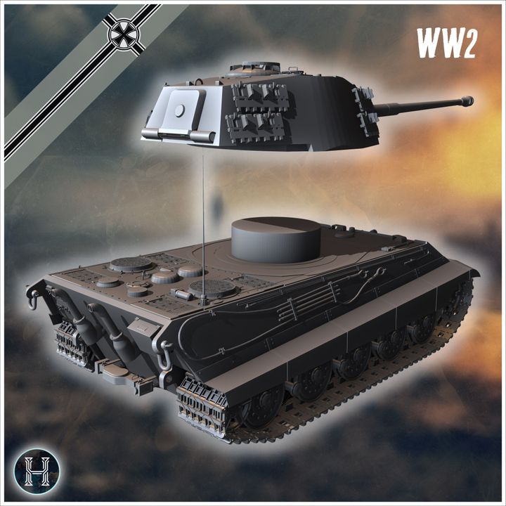 3D Printable King Tiger II 2 German heavy tank (4) - Germany Eastern ...