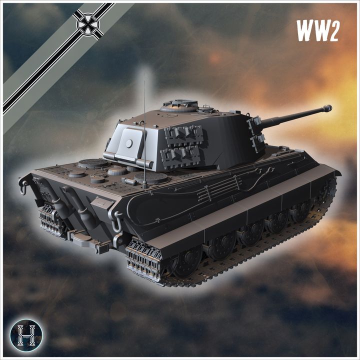 3D Printable King Tiger II 2 German heavy tank (4) - Germany Eastern ...