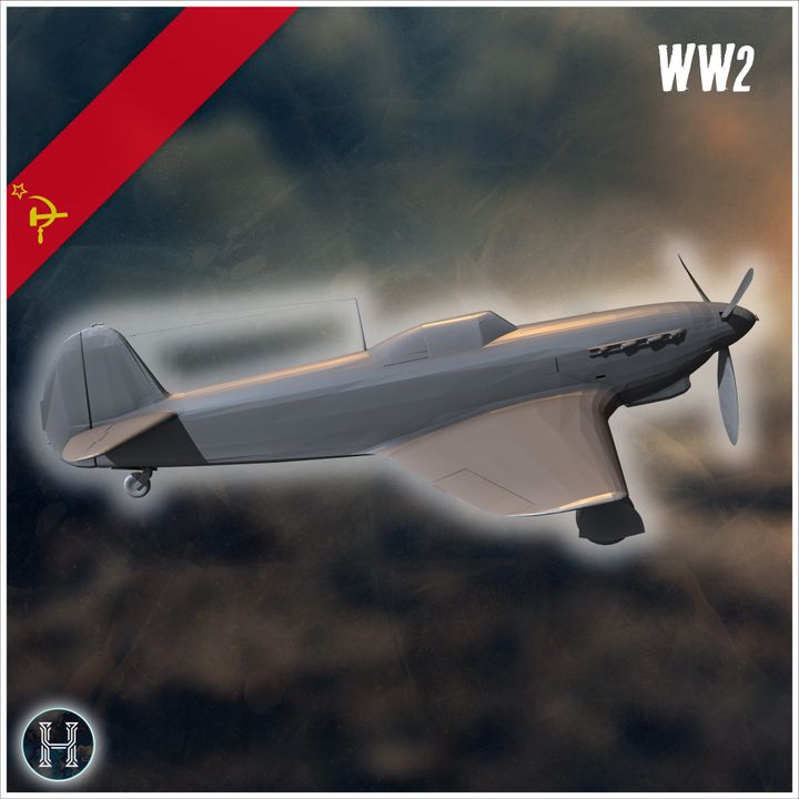 Descargar Yakovlev Yak-9 fighter aircraft (on ground version) (11 ...