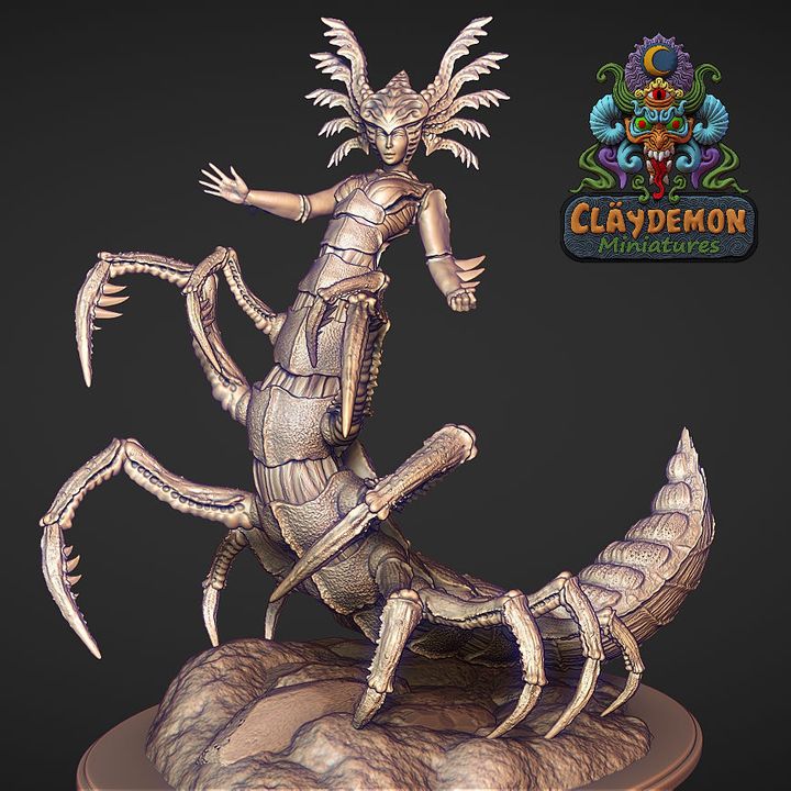 3D Printable Quashri the insect queen by Claydemon Miniatures
