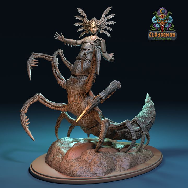 3D Printable Quashri the insect queen by Claydemon Miniatures