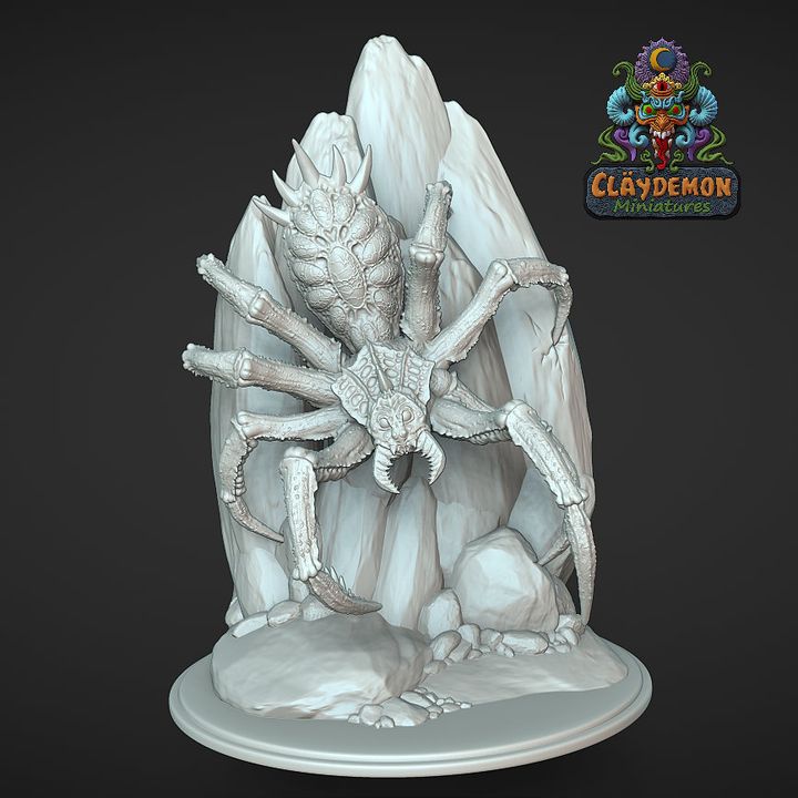 3D Printable Rock spider by Claydemon Miniatures