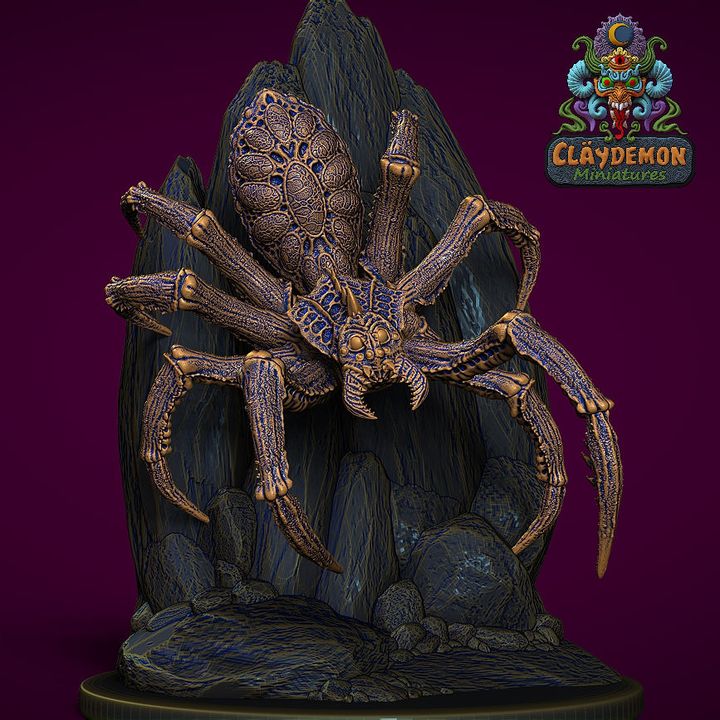 3D Printable Rock spider by Claydemon Miniatures