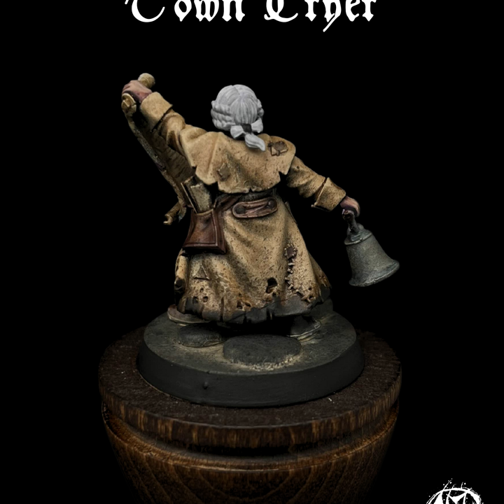 3D Printable Town Cryer Multipart Miniature by Moshartz