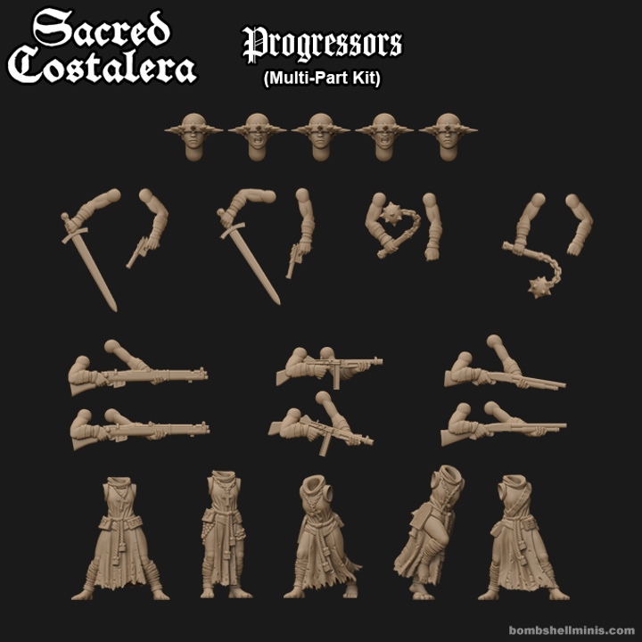3D Printable Progressors by Bombshell Miniatures