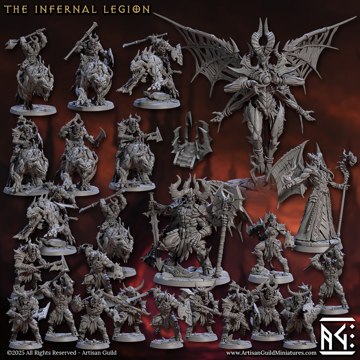 3D Printable The Infernal Legion (Complete Set 75) by Artisan Guild