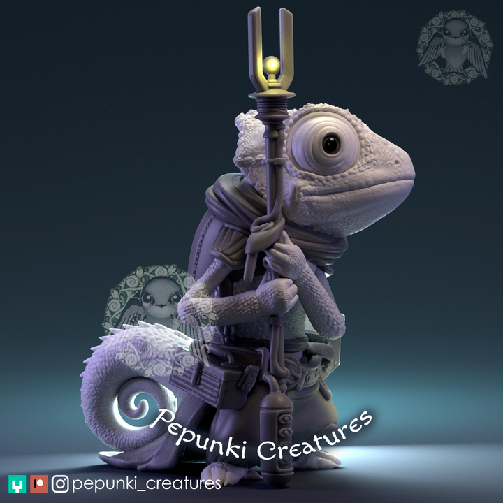 3D Printable Chameleon Mechanic by Pepunki Creatures