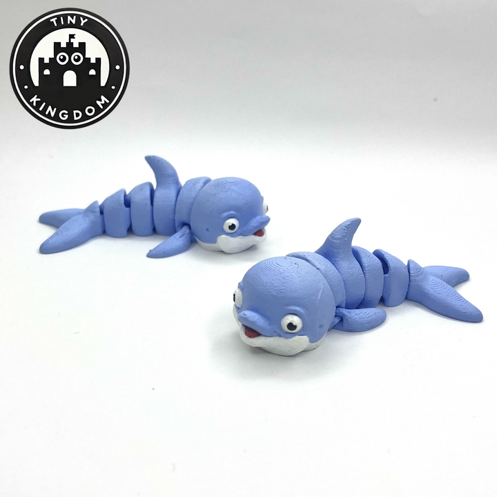 3D Printable Flexi Tiny Dolphin, Articulated fidget figure, keychain ...