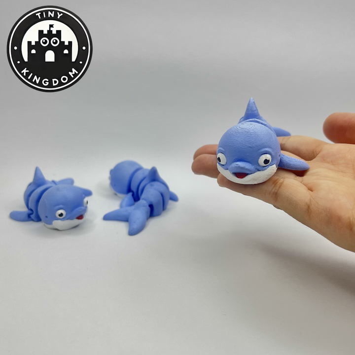 3D Printable Flexi Tiny Dolphin, Articulated fidget figure, keychain ...